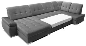 Sedací souprava ZEUS | 180x375x162 cm | PRAVÁ | s funkcí RELAX | rozkládací + 2x úložný prostor | VÝBĚR TKANIN