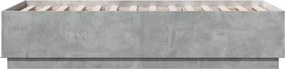 Rám postele s LED osvětlením betonově šedý 90 x 190 cm kompozit 3209663