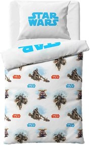 Oboustranné bavlněné ložní povlečení Star Wars - Hvězdné války - motiv Baby Yoda - 100% bavlna - 70 x 90 cm + 140 x 200 cm