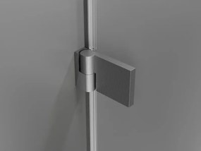 Mexen Lunar-B, výklopný sprchový kout pravý 80 x 70 cm, 8mm čiré sklo, profil grafit broušený, 832-080-070-66-00-P