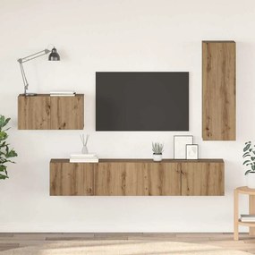 Sestava TV skříněk 4 ks Artisanový dub Kompozitní dřevo 3393263