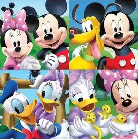 EDUCA Puzzle v kufříku Mickey Mouse a kamarádi 4v1 / (12  16  20  25 d