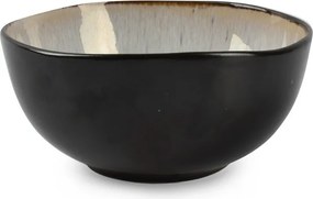 Černá/béžová miska z kameniny 390 ml Lunar – Salt&amp;Pepper