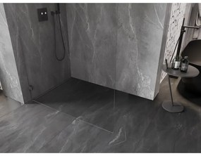 Mexen Lunar L sprchová stěna levá 100 x 200 cm, 8mm čiré sklo, broušený grafit, 830L-100-000-66-00-L