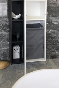 Sapho látkový koš na prádlo 31 x 57 x 23 cm suchý zip šedá UPE600