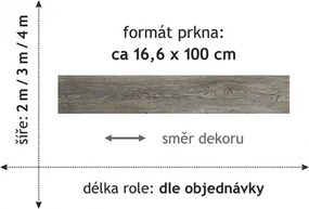 Beaulieu International Group, PVC podlaha - lino Domo 2153, na míru, šíře 2m,3m,4m, šedá, bez podkladu, koupelna
