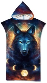 Plážové pončo MOON WOLF barevné 80x145 cm