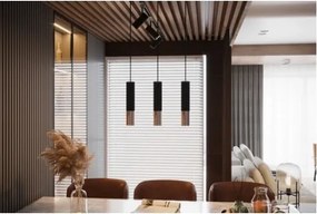 Lustr SOLLUX Loopez 1 GU10 1x40W bez zdroje SL.0946 černá/měď