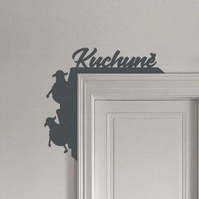 dřevo života Dřevěná cedulka do rohu dveří Kuchyně Zvolte rozměr (cm): 32x30, Zvolte barvu dekoru: Antracitová