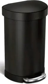 Simplehuman Pedálový odpadkový koš 45 l černá / půlkulatý