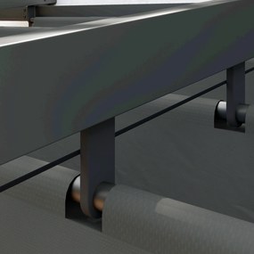 Outsunny střešní pergola na terasu cca 3x3m střecha na terasu, zahradní pavilon z hliníku, montáž na stěnu, zahradní pavilon s nastavitelnou střechou…
