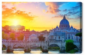 Obraz Řím Při Východu Slunce Nedostatek Nedostatek Přírodní plátno 100x70