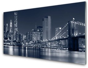 Obraz na skle Město Most Architektura 125x50 cm