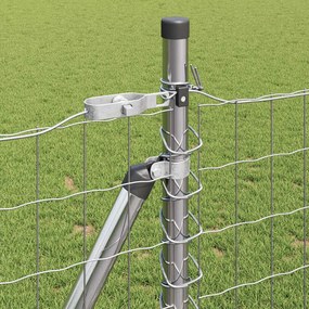 Zahradní euro plot s betonovým základem 10 x 0,8 m Stříbrná 3350991