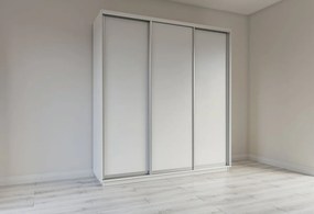 Skříň s posuvnými dveřmi 2700х2400x600 3LTD nymphaea alba, profil stříbrný