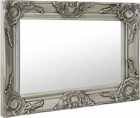 Nástěnné zrcadlo barokní styl 60 x 40 cm stříbrné 320330
