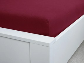 XPOSE® Jersey  prostěradlo Exclusive  - bordó 90x200 cm