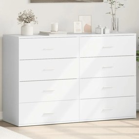 Příborníky 2 ks bílé 60 x 39 x 80 cm kompozitní dřevo 3276623