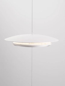 Matně bílá hliníková LED stmívatelná stojací lampa (výška 330 cm) Olos – Nova Luce