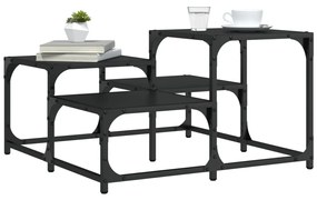 Konferenční stolek černý 68 x 68 x 40 cm kompozitní dřevo