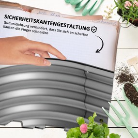 Outsunny vyvýšený záhon kovový 105x62x30cm květináč zeleninový záhon DIY květinový truhlík s otevřeným dnem bylinkový záhon pro zahradu balkon stříbr…