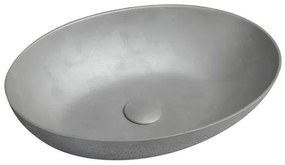 Sapho Formigo Betonové umyvadlo, 60x14,5x40,5 cm, stříbrná FG122
