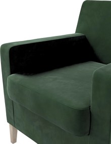 Potah na křeslo IKEA Karlstad barva zelená látka lesklé, sametová
