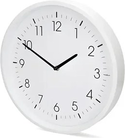 Nedis Nástěnné hodiny bílá / Průměr: 360 mm / ABS / Tichý pohyb