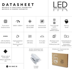 Nimco LED zrcadlo 600x800 s dotykovým senzorem - ZP 23002V