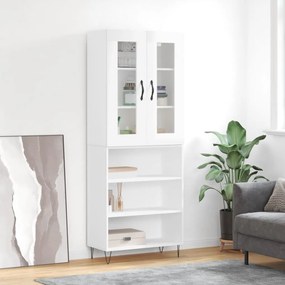 vidaXL Skříň highboard 69,5 x 34 x 180 cm kompozitní dřevo [3198759] Barva: bílá s vysokým leskem