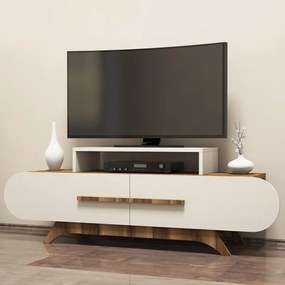 TV stolek ROSE 145 cm ořech/krémovo-bílý