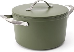 Elmich Nepřilnavý keramický hrnec Zen Ø 24 cm - olivově zelená