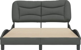 Rám postele bez matrace Hvar tmavě šedá 120 x 200 cm textil 3207759