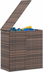 Zahradní úložný box PE ratan 100 x 49 x 103,5 cm hnědý 317224