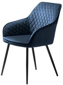 Designová židle Dana modrý samet