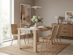Béžová sametová židle LAVA CAMEL BEIGE