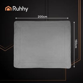 Oboustranná deka 150x200cm tmavě šedá Ruhhy 26292