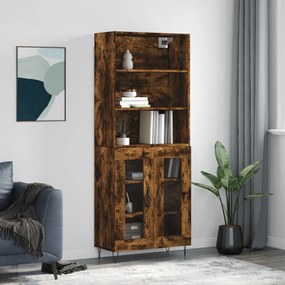 Skříň highboard kouřový dub 69,5 x 34 x 180 cm kompozitní dřevo,  3189314