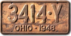 Americká SPZ Ohio 1948 Yellow 3114-Y