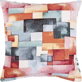 SCANquilt povlak SOFAS aqua geo pestrá 45 x 45 cm