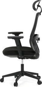 Ergonomická kancelářská židle VEBRUA - černá síťovina