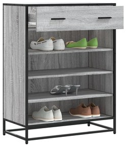 Botník šedý sonoma 75 x 38 x 97,5 cm kompozitní dřevo a kov 3300878