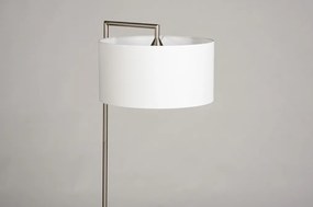 Stojací designová lampa Pallas White Steel