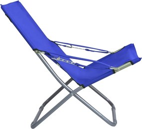vidaXL Skládací plážové židle 2 ks textil [47902] Barva: Šedá