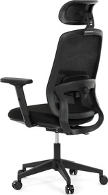Ergonomická kancelářská židle VEBRUA - černá síťovina