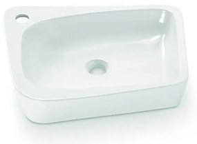 Bathco 4001 - Umyvadlo na desku ARAGON 50x40,5 cm porcelán/bílá