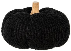 Černá textilní dekorace dýně Pumpkin XL - Ø 20*14 cm