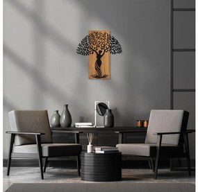 Asir | Nástěnná dekorace 54x58 cm strom dřevo/kov | AS1653