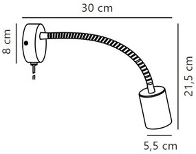 Nordlux - Nástěnné bodové svítidlo EXPLORE 1xGU10/7W/230V