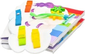 2KIDS TOYS Activity board Duha s mráčky / od 3 let / textilní senzoric